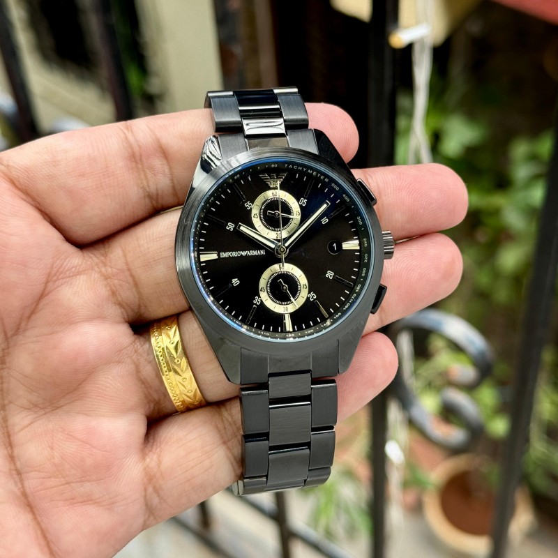 First Copy Emporio Armani Claudio Black Watch - BUYON