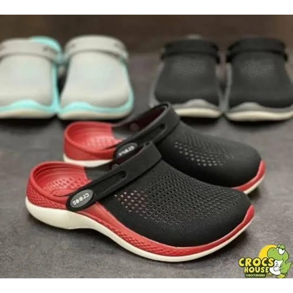 Premium Crocs 360 Lite Ride Black Red Shoes For Men (QT314) - BUYON
