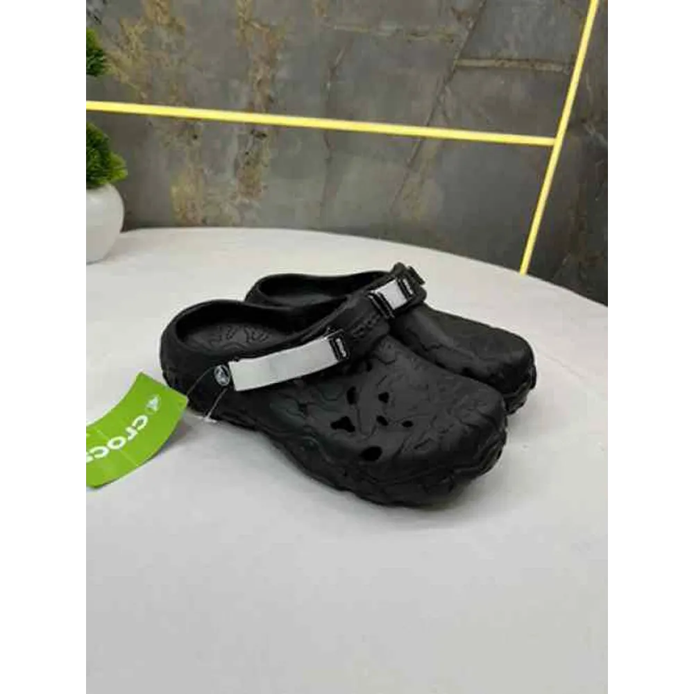 Premium Crocs Terrain Full Black Clogs For Men (BME105) - BUYON